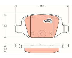 TRW REAR BRAKE PADS GDB1384 ABARTH 500, 500c, FIAT PUNTO, PANDA, 500 ...